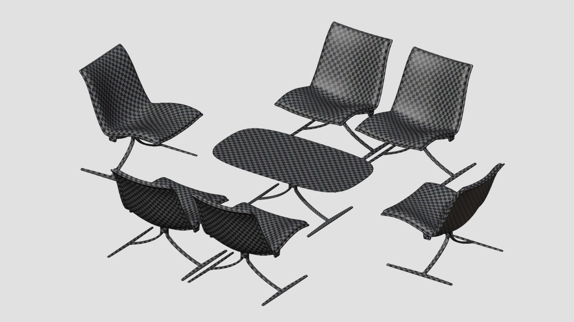 3D Model JK 710 Skater Table Set - TurboSquid 2012003