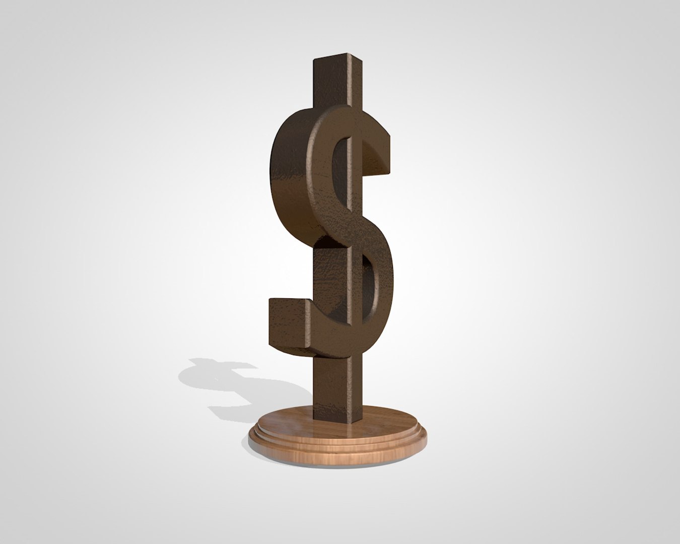 3d dollar sign model