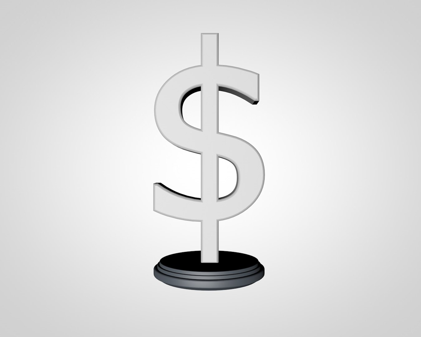 3d dollar sign model