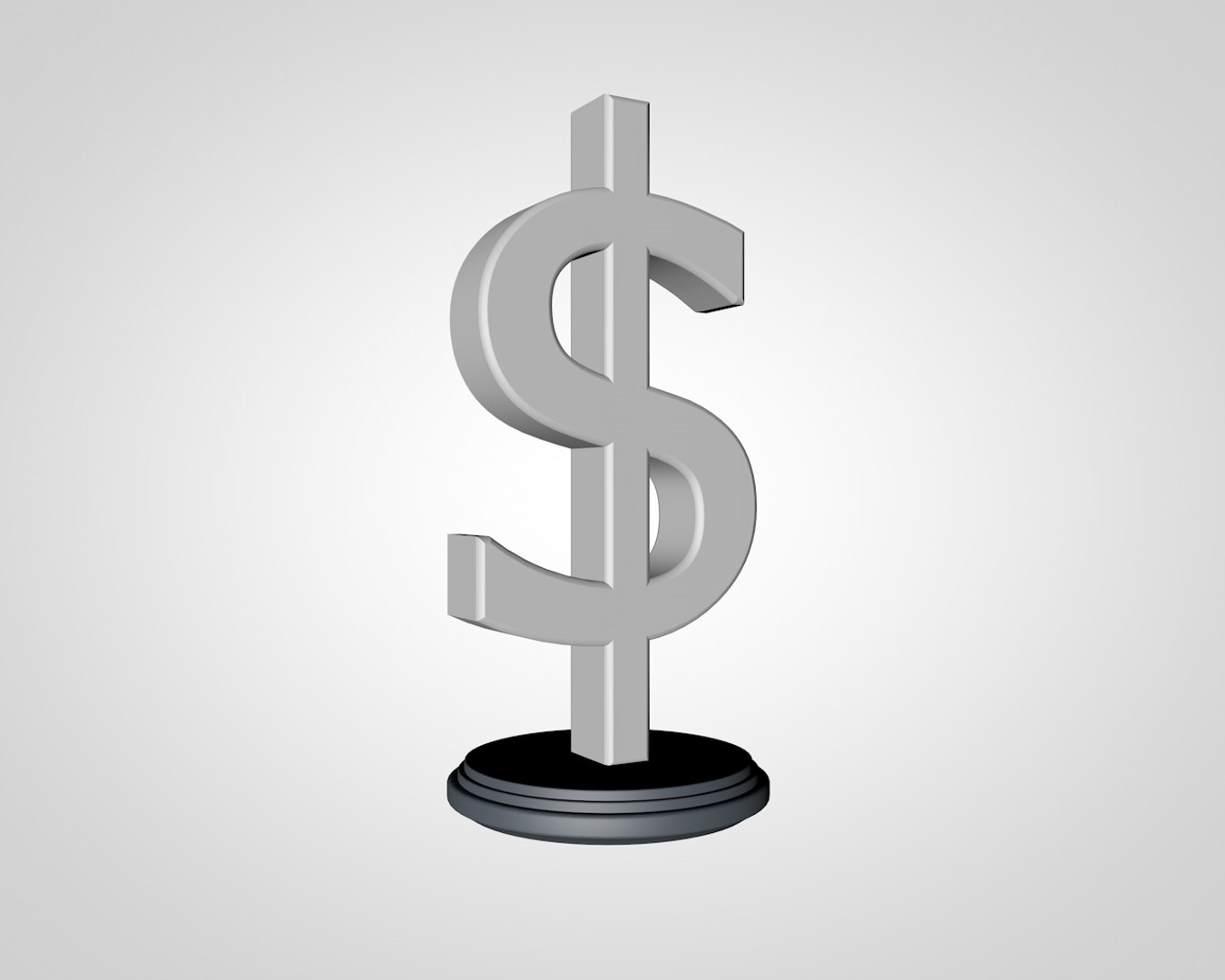 3d dollar sign model