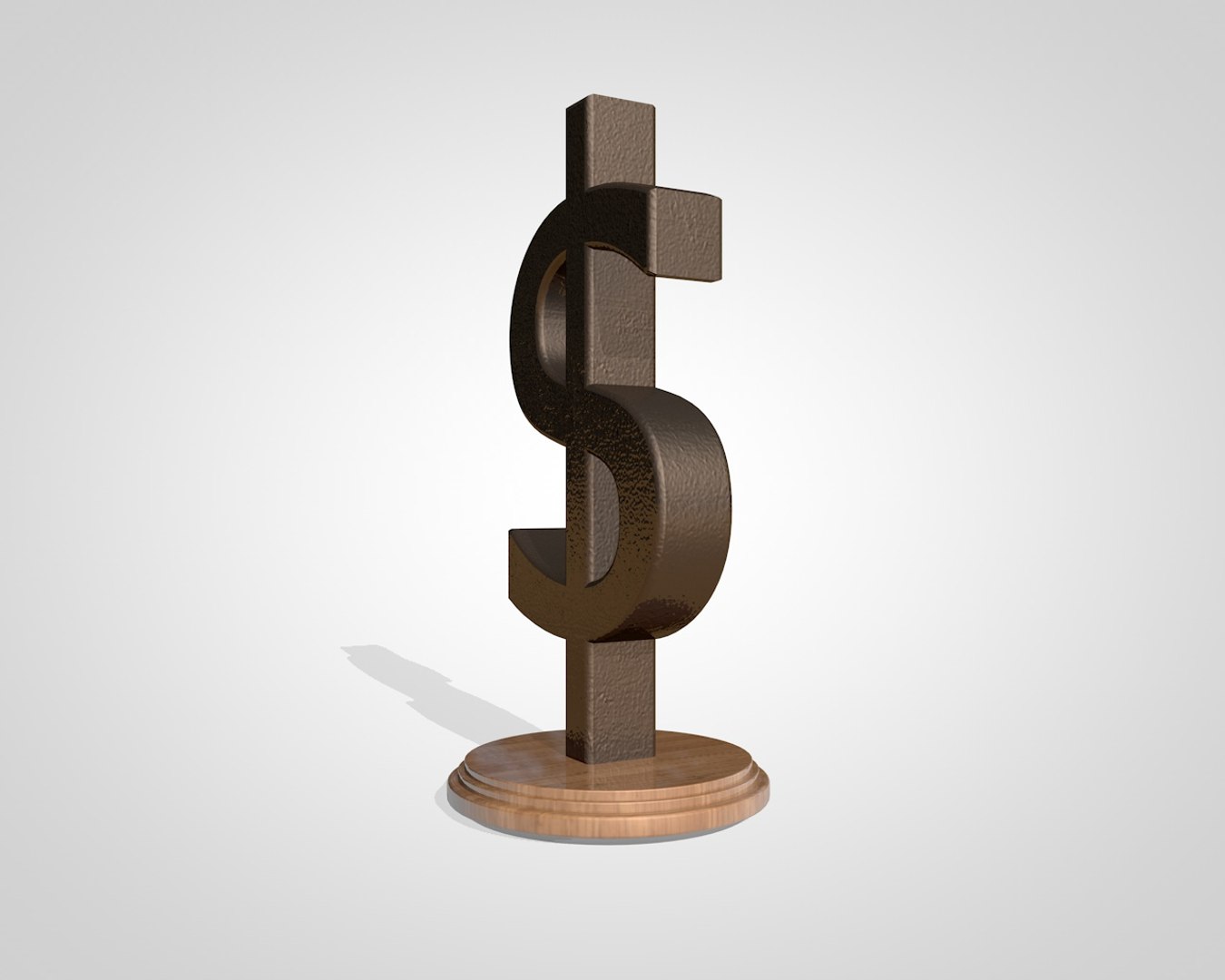 3d dollar sign model