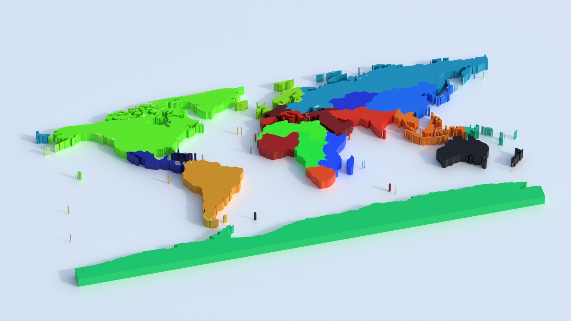 Regions 3D Map 3D - TurboSquid 2347336