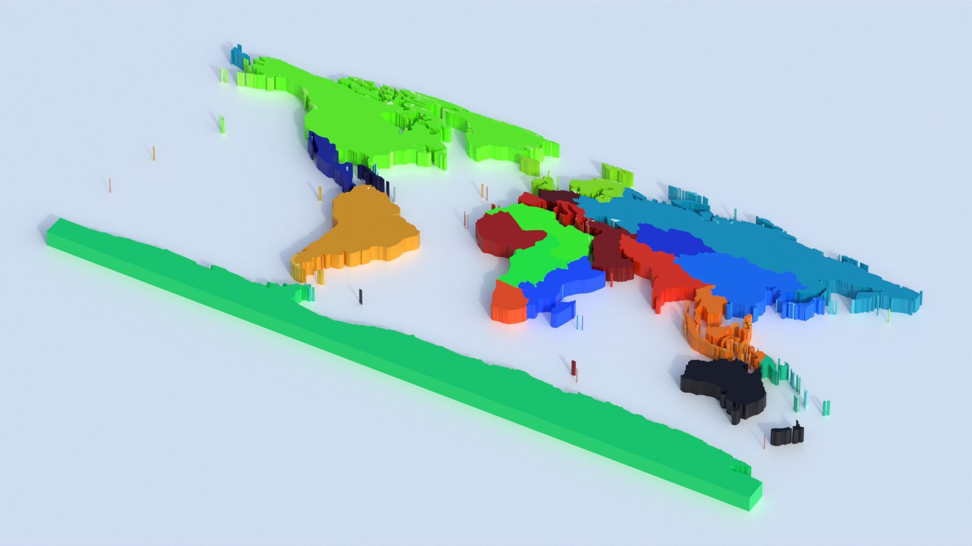 Regions 3D Map 3D - TurboSquid 2347336