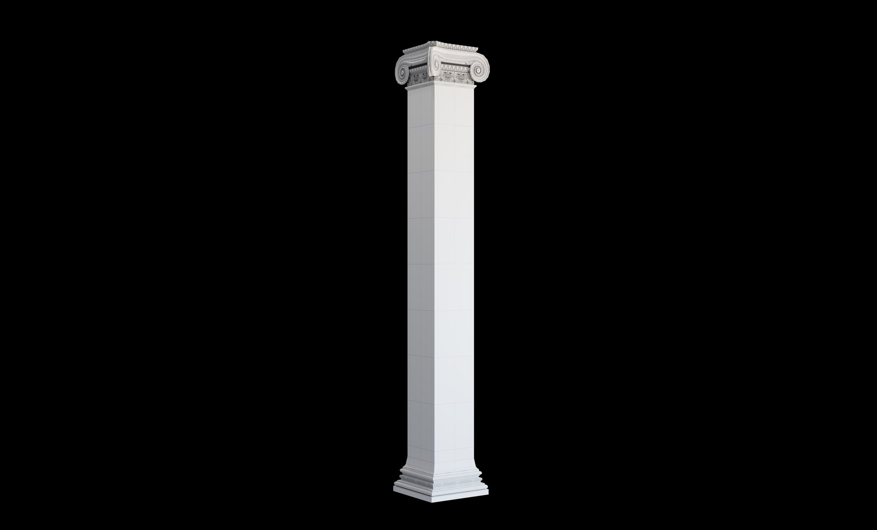 3D Rectangular Ionic Column - TurboSquid 1855917