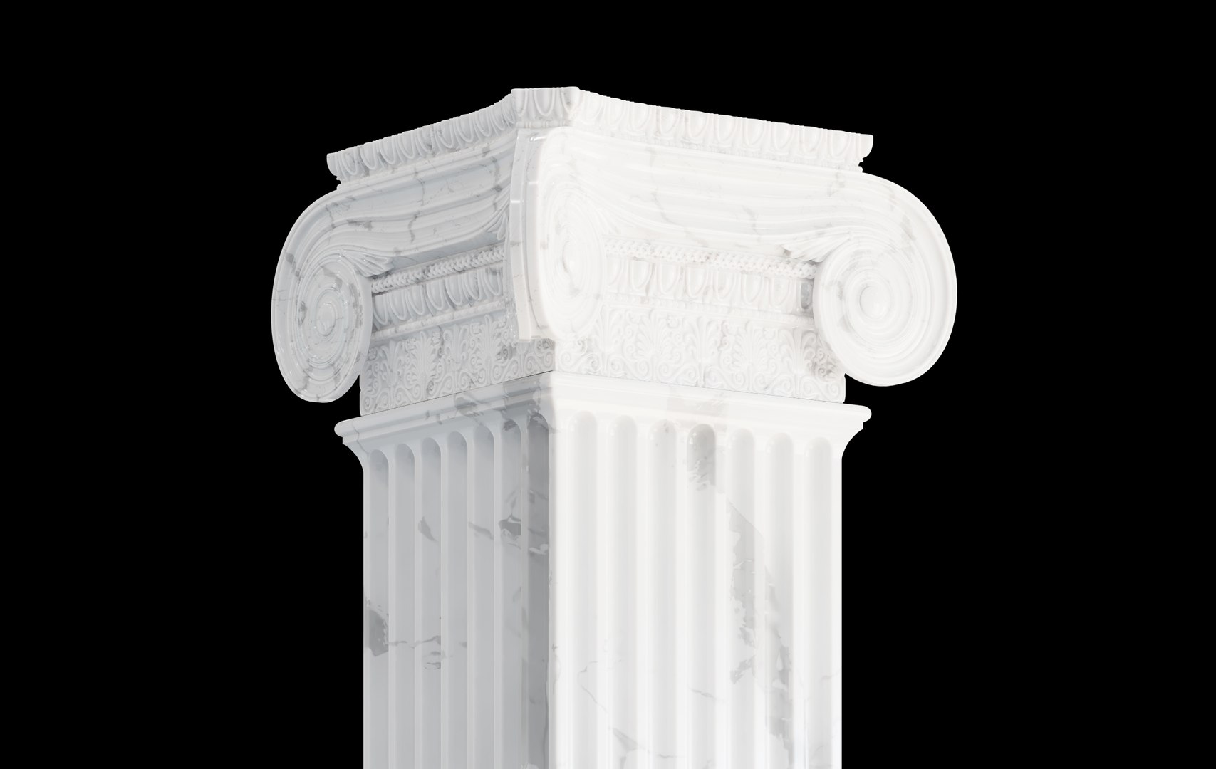 3D Rectangular Ionic Column - TurboSquid 1855917