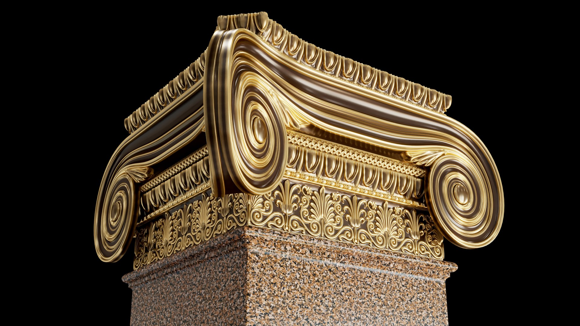 3D Rectangular ionic column - TurboSquid 1855917