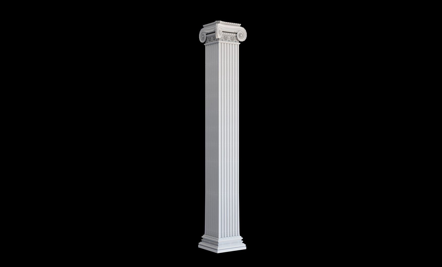 3D Rectangular Ionic Column - TurboSquid 1855917