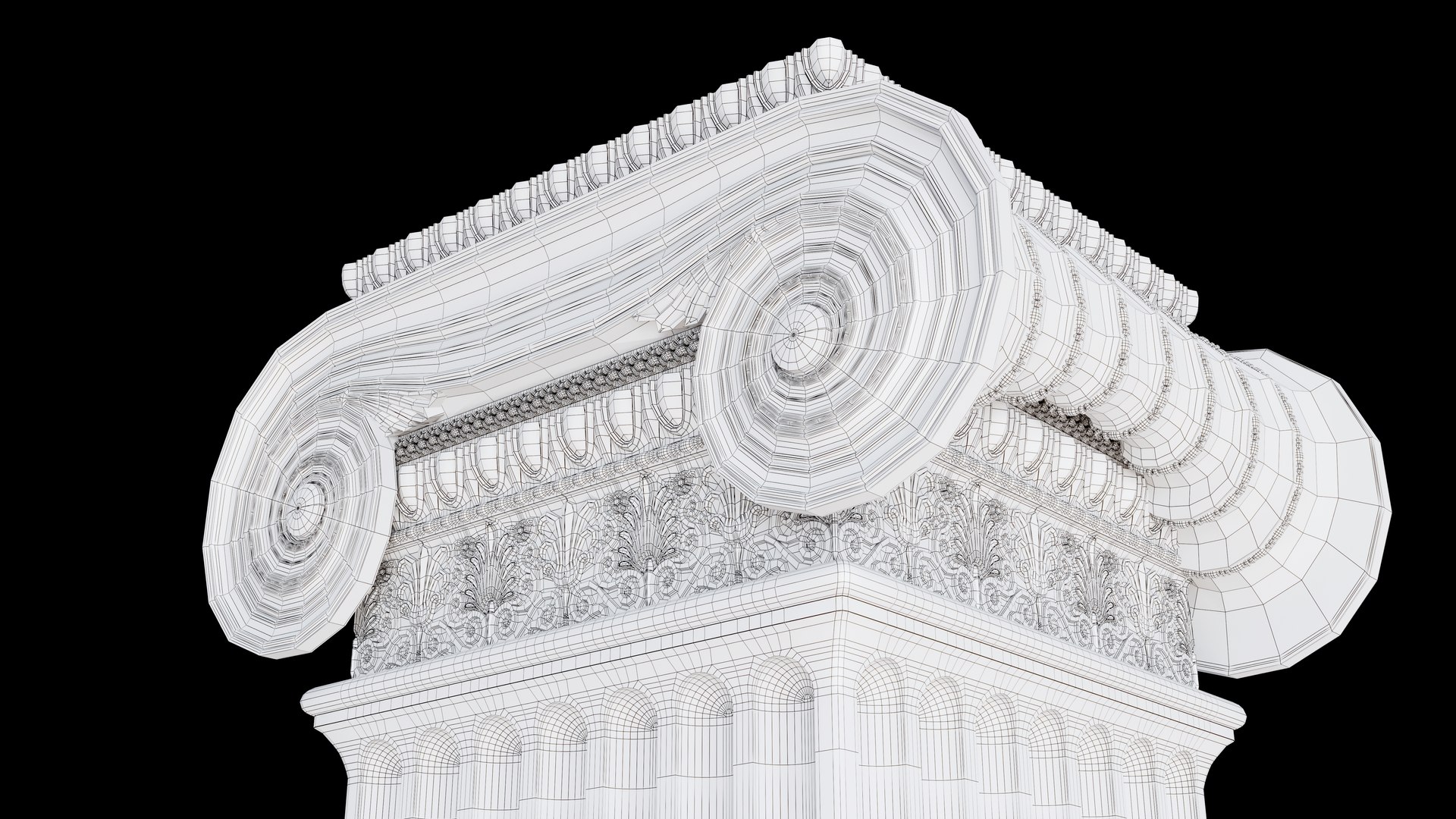 3D Rectangular Ionic Column - TurboSquid 1855917