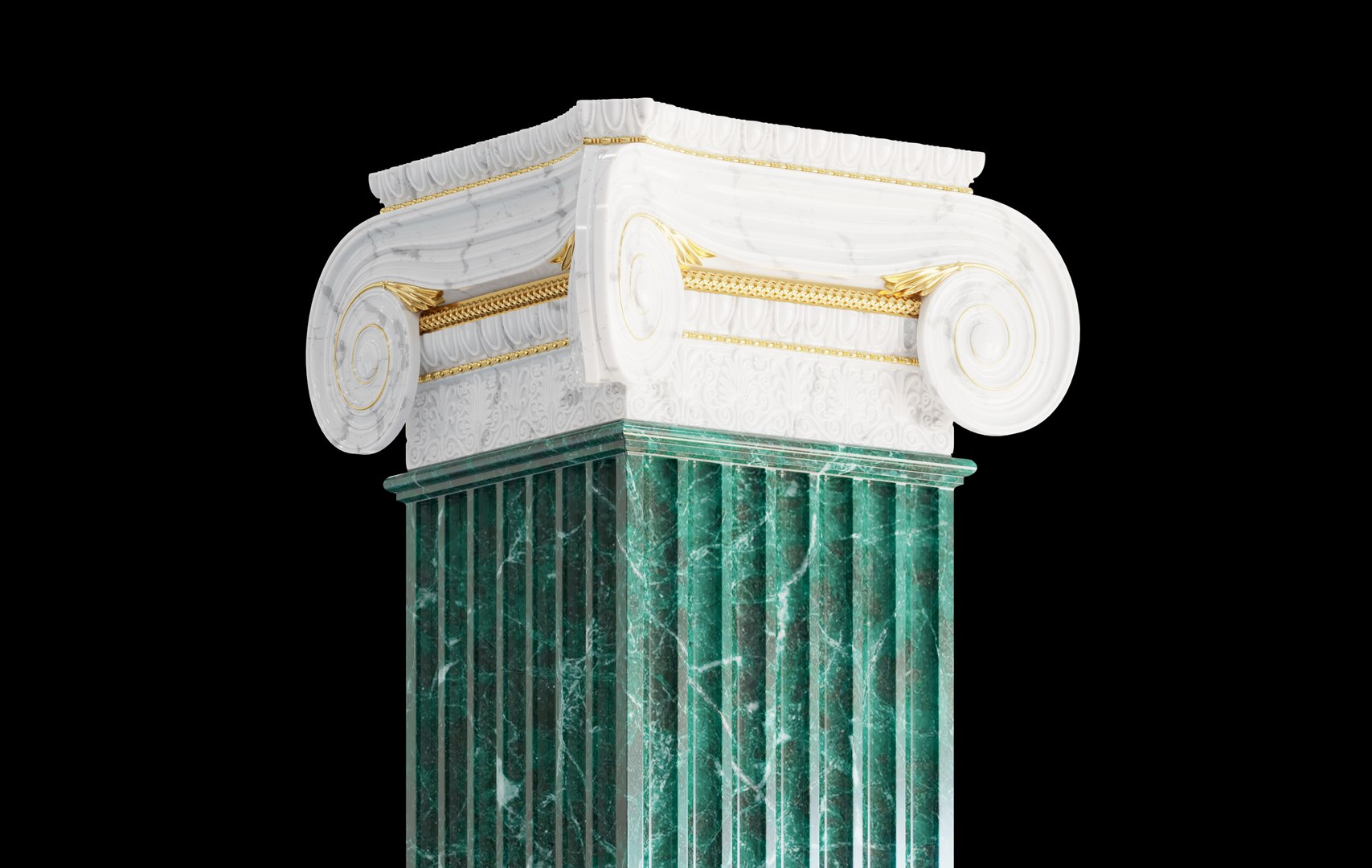 3D Rectangular Ionic Column - TurboSquid 1855917