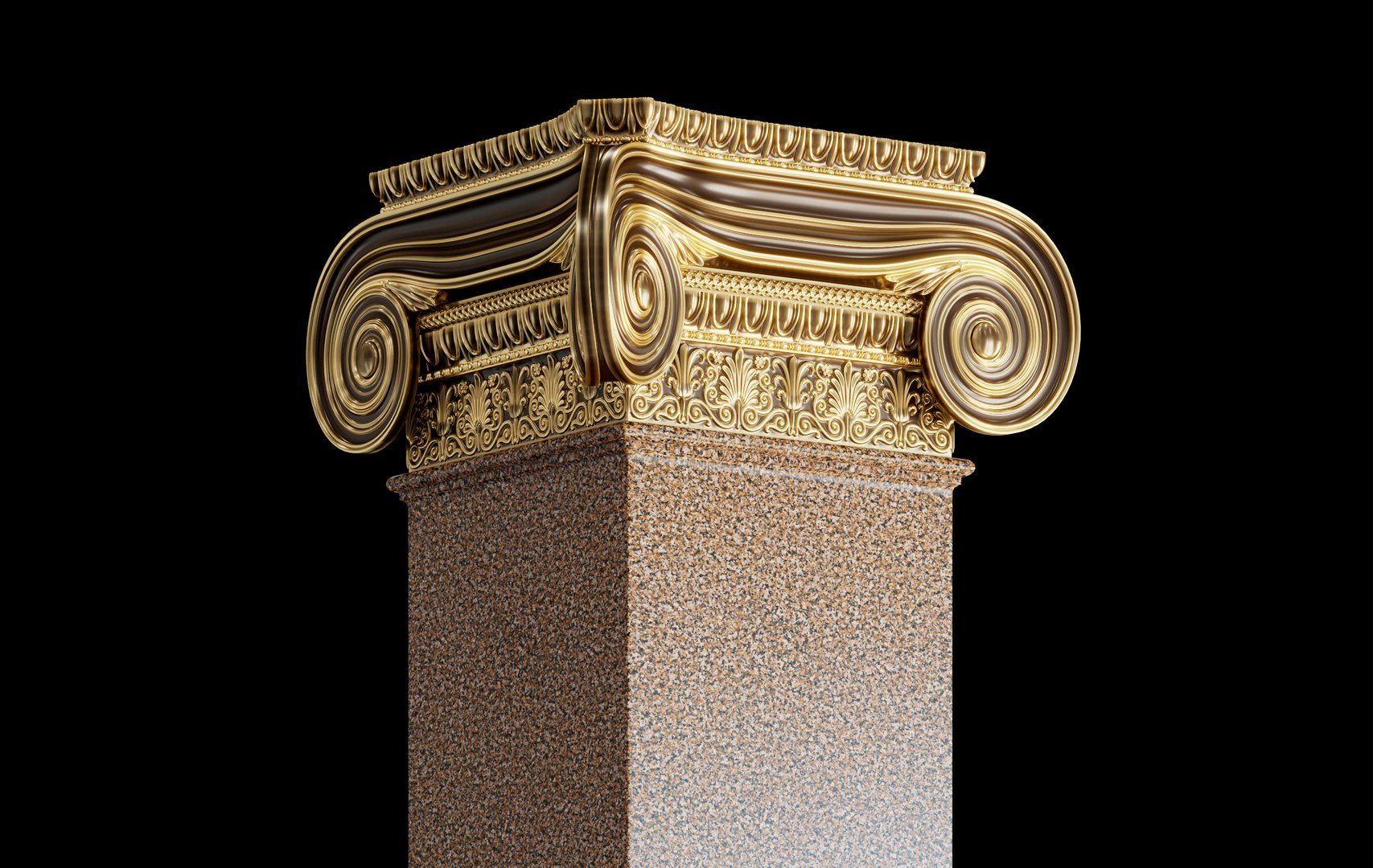 3D Rectangular Ionic Column - TurboSquid 1855917