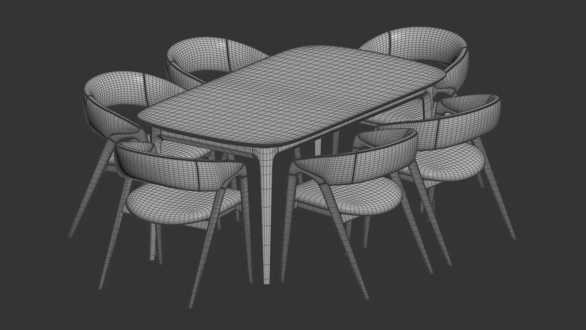 3D model Dining Set 230 - TurboSquid 2134607