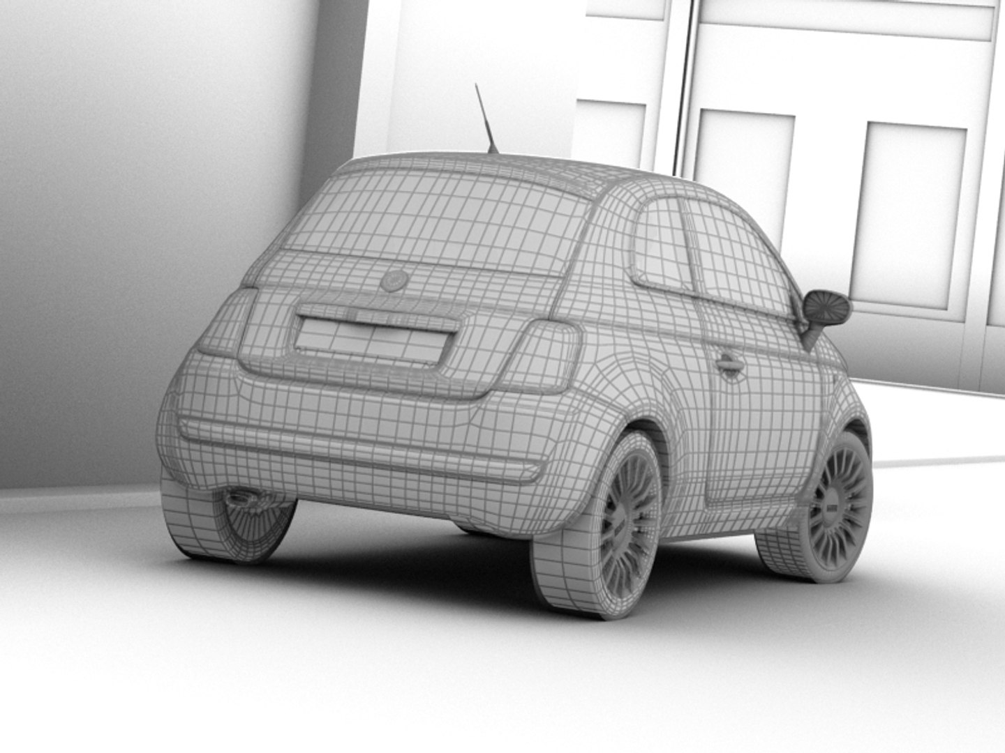 3d Fiat 500