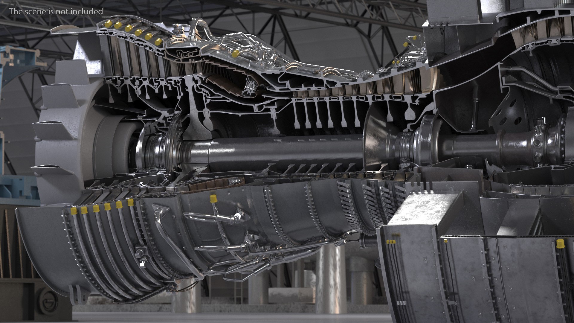 3D Aircraft Engine Canada PT6 Sectioned - TurboSquid 2078085