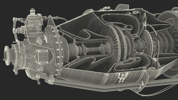 항공기 엔진 캐나다 PT6 단면형 3D 모델 - TurboSquid 2078085