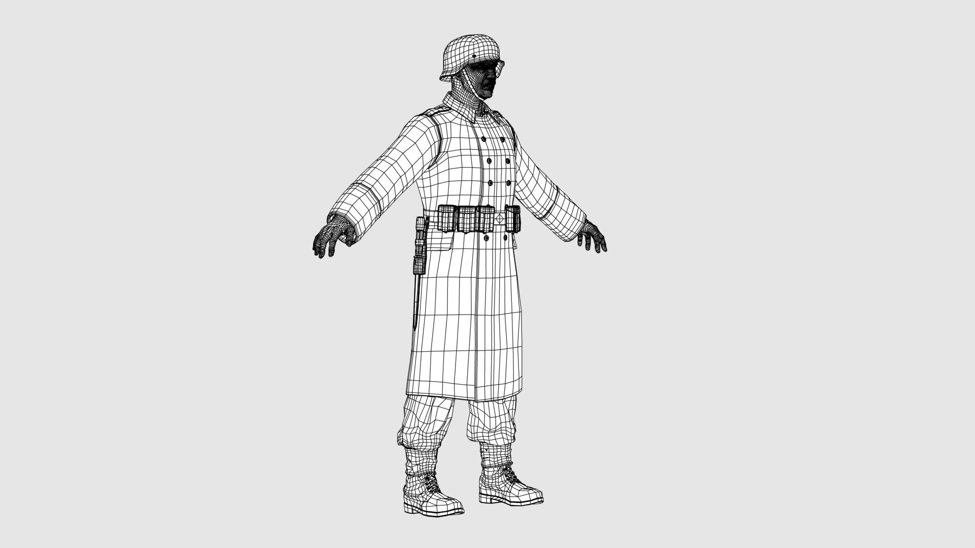 3d Model Of Wwii German Soldier