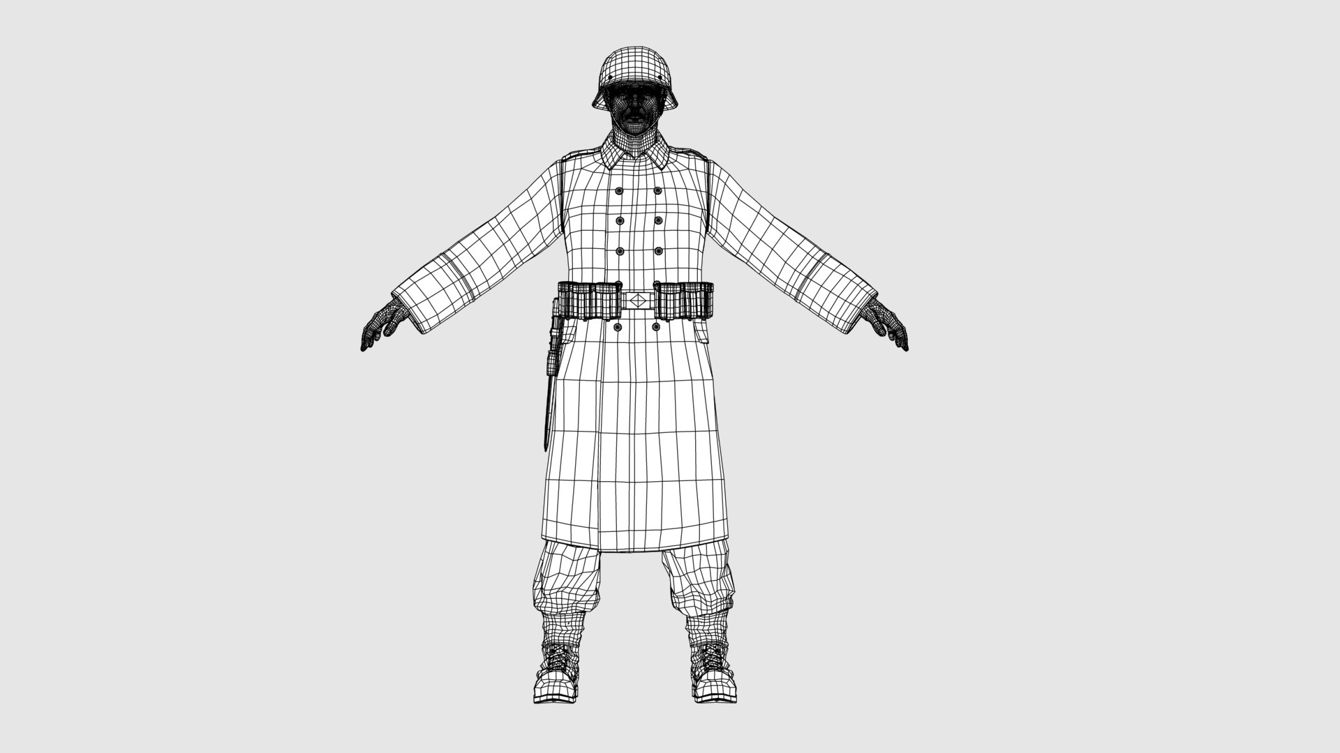 3d Model Of Wwii German Soldier