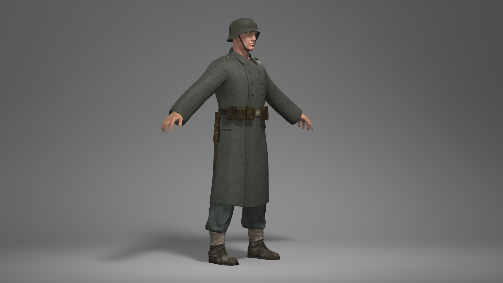 3d Model Of Wwii German Soldier