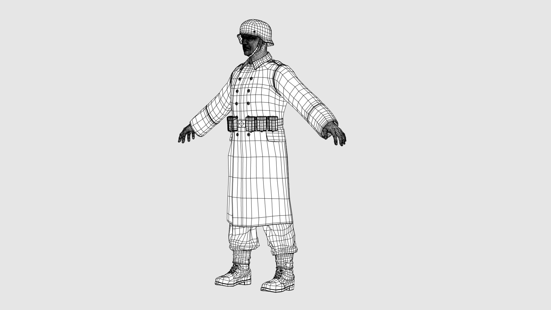 3d Model Of Wwii German Soldier