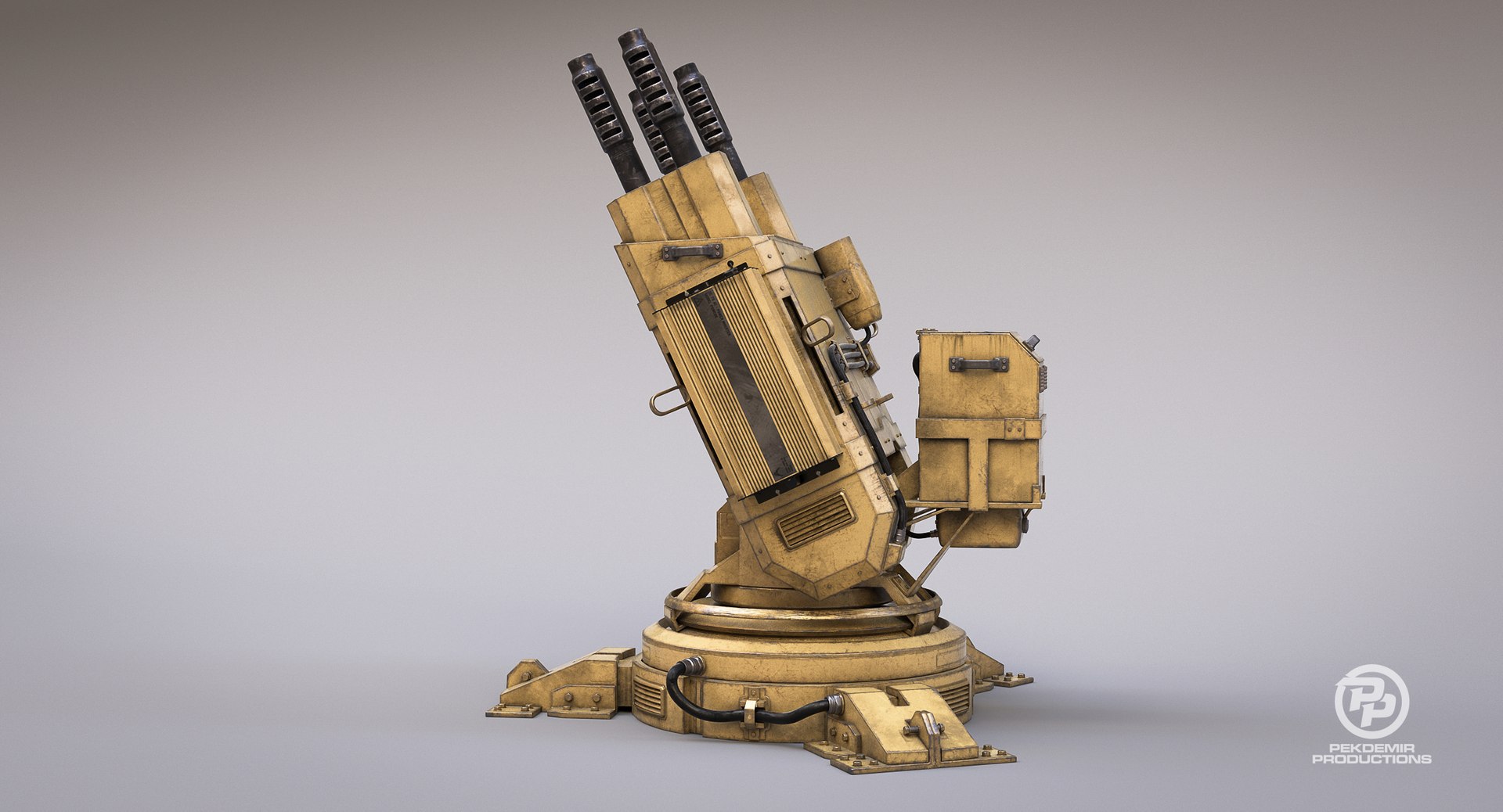3D science fiction gun turret - TurboSquid 1162056