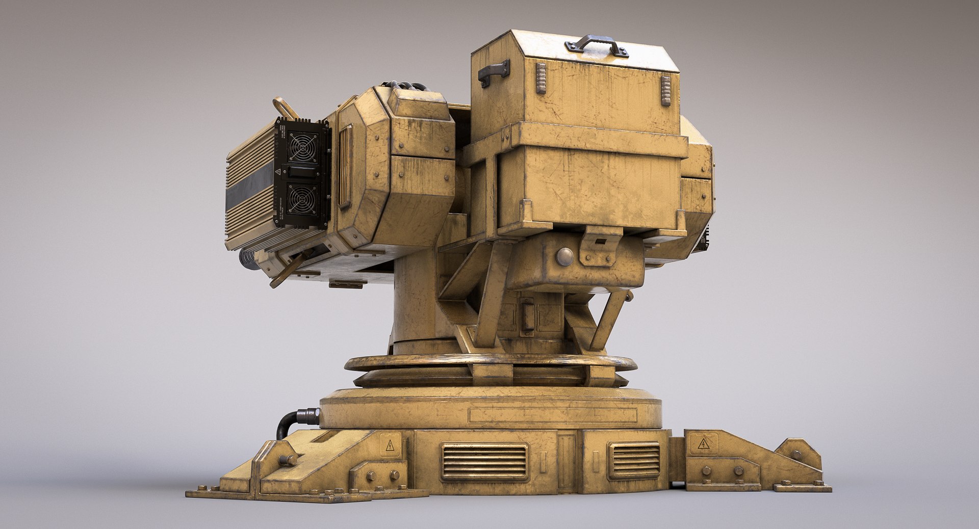 3D Science Fiction Gun Turret - TurboSquid 1162056