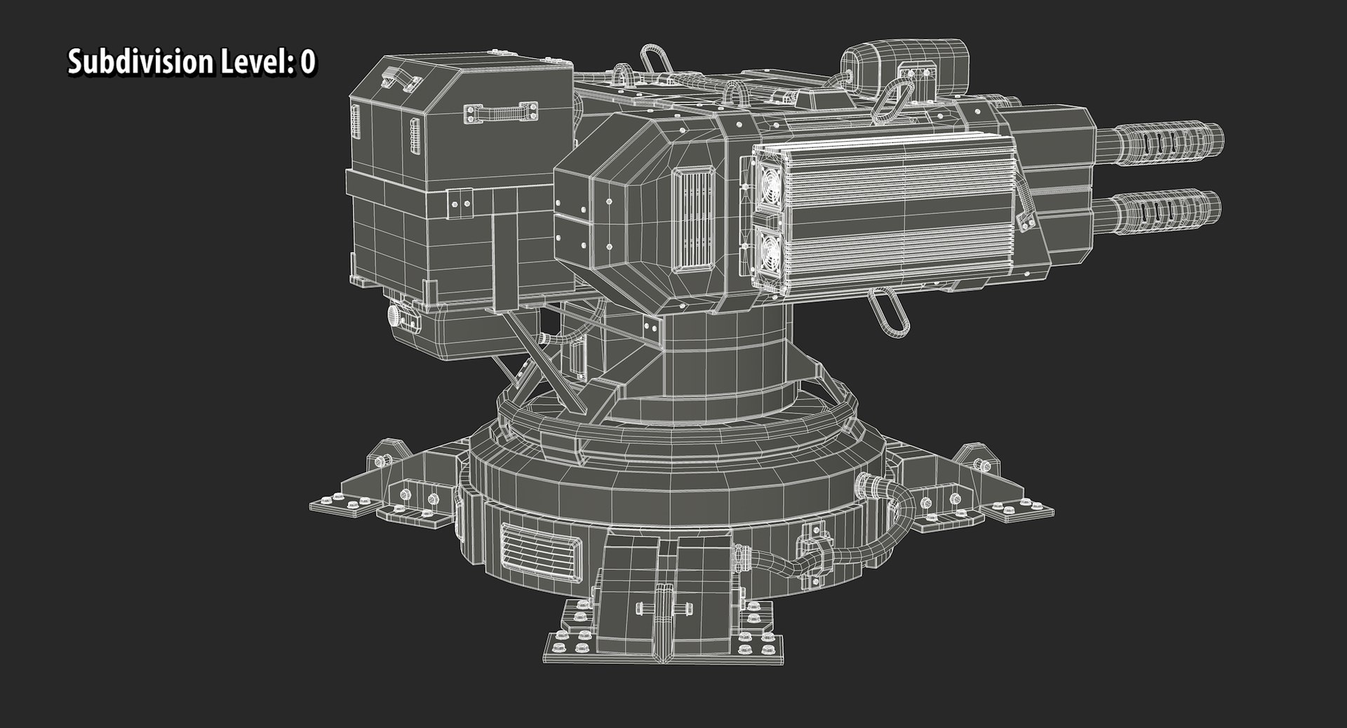 3D Science Fiction Gun Turret - TurboSquid 1162056