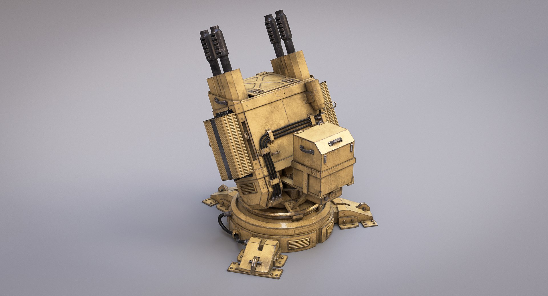 3D Science Fiction Gun Turret - TurboSquid 1162056