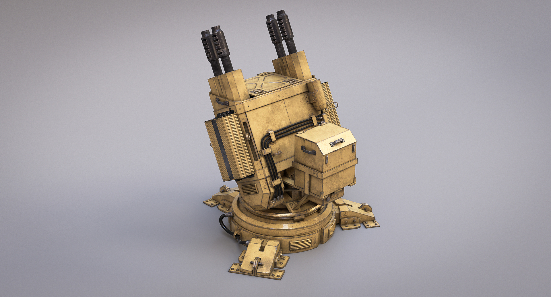 3D science fiction gun turret - TurboSquid 1162056