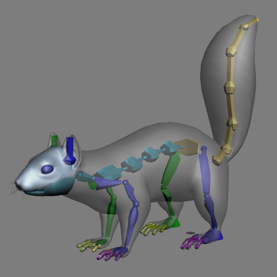 Squirrel Rigged Character Studio Biped 3d Model