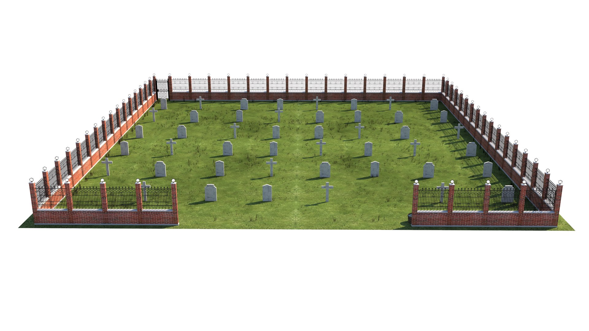 3D Graveyard Model - TurboSquid 2424823
