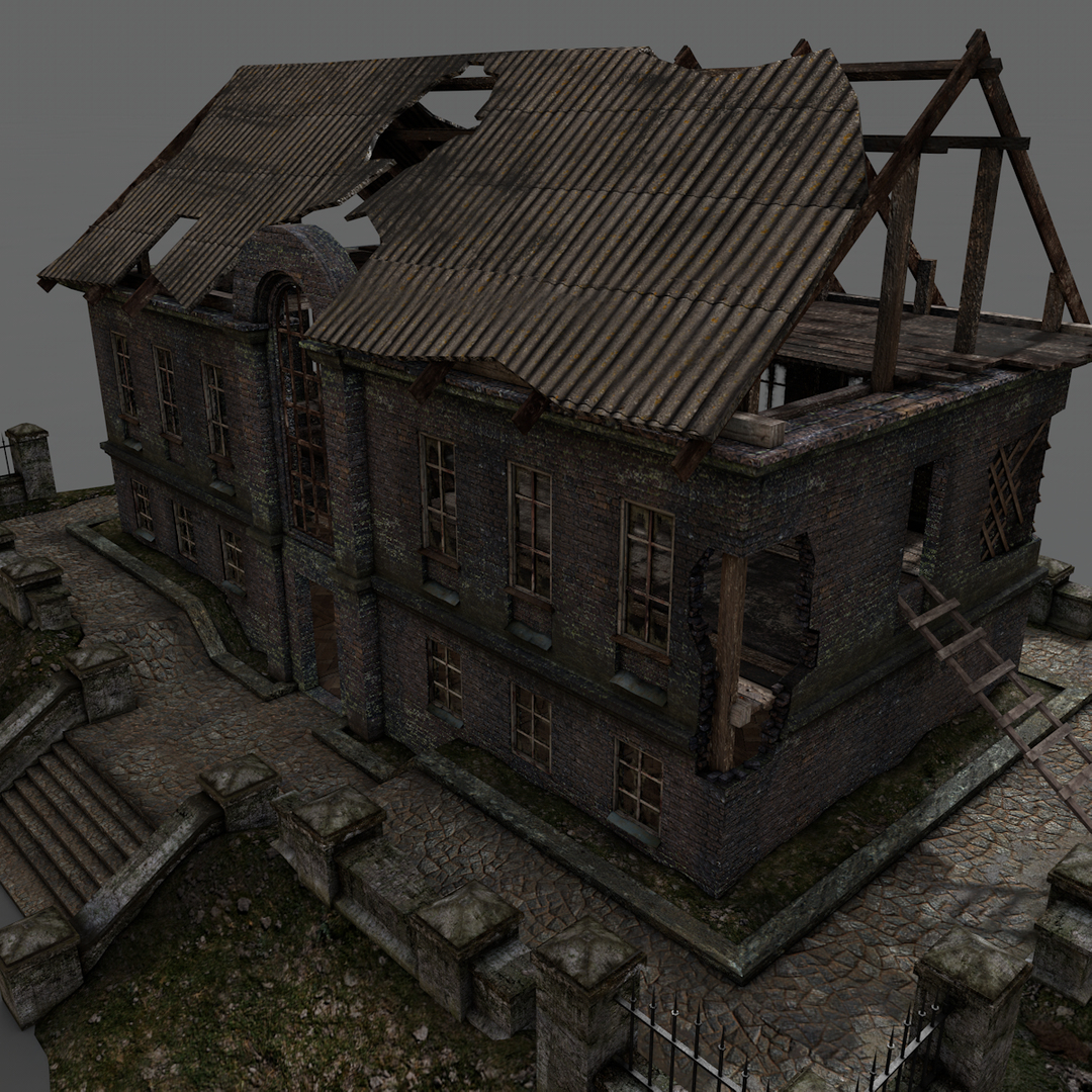3d old building