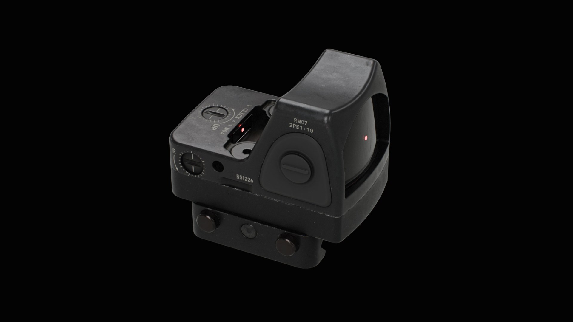 Trijicon RMR Adjustable LED And 45 Degree Mount 3D Model - TurboSquid ...