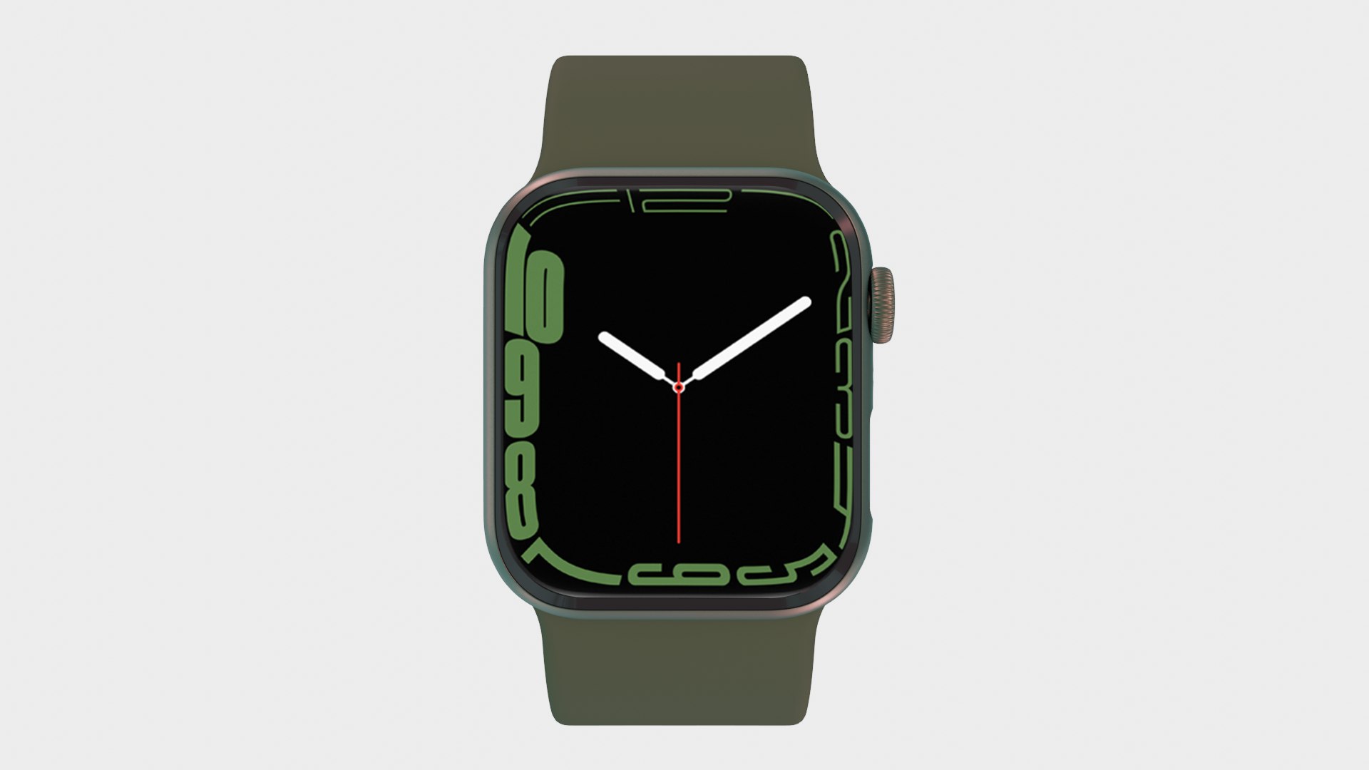 Apple Watch 7 - Green Aluminium Case With Sport Band 3D - TurboSquid ...