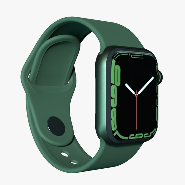 Apple Watch 7 - Green Aluminium Case with Sport Band Modelo 3D ...