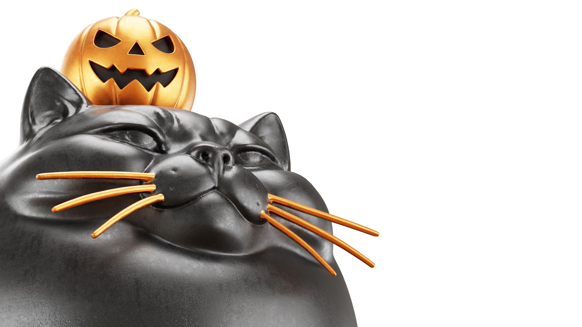 Jack O Lantern And The Black Cat - TurboSquid 2478171