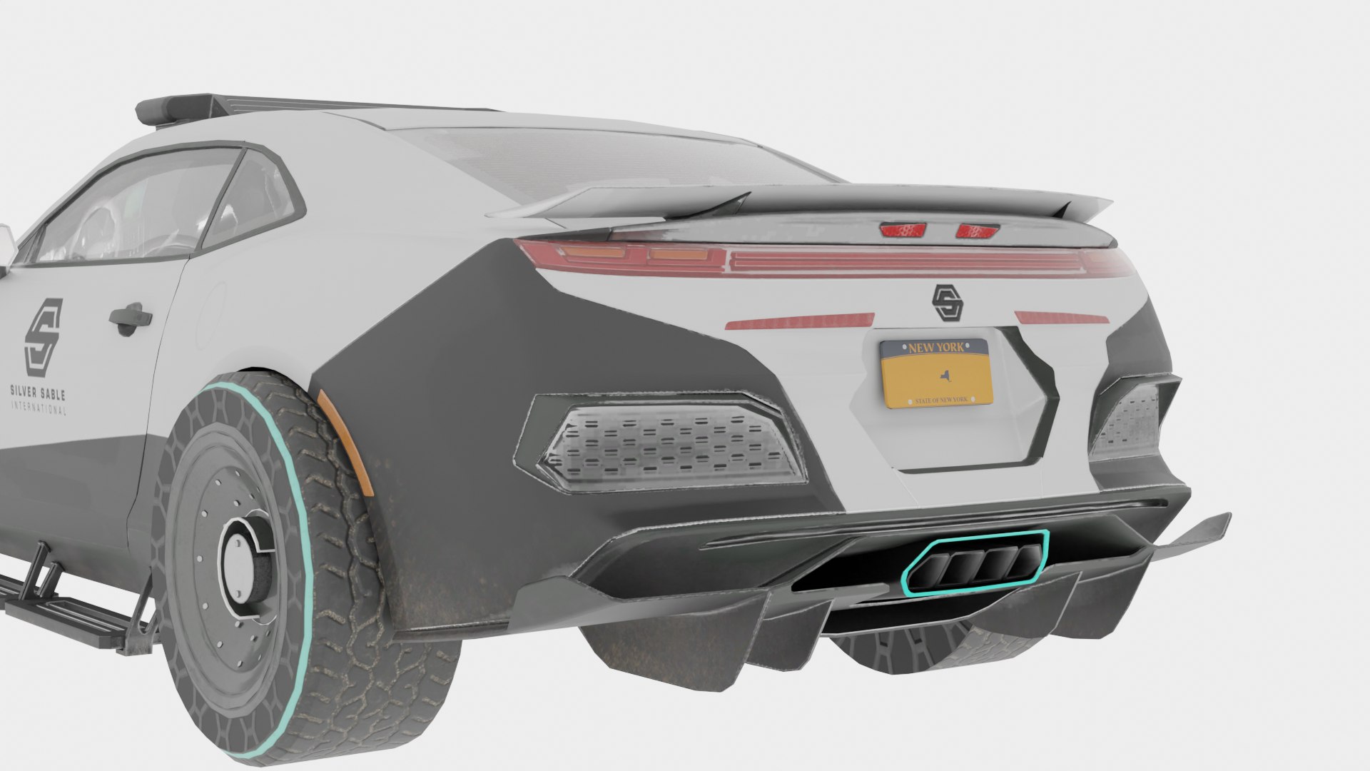 3D Model Sci Fi Police Car Rigged 3D Model Futuristic Vehicle ...