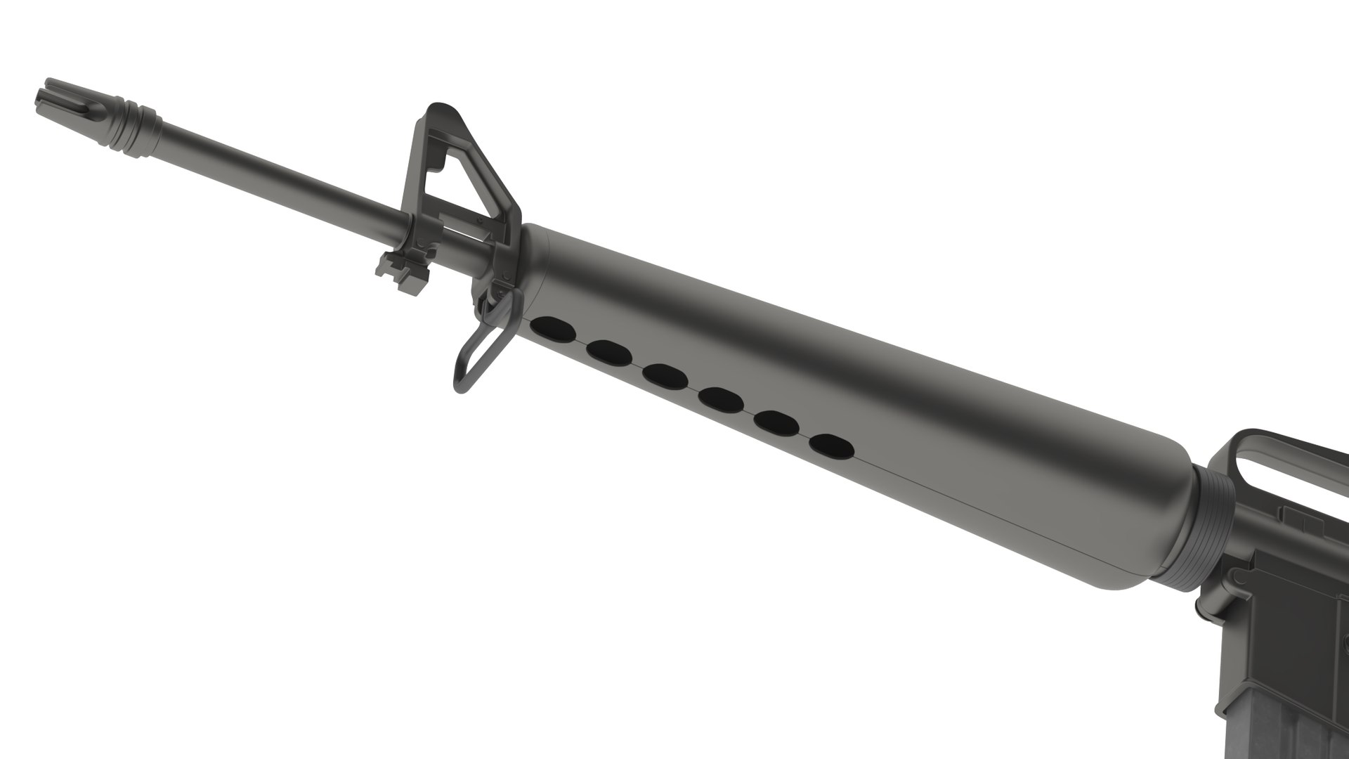 Assault Rifle Xm16E1 3D Model - TurboSquid 2363385