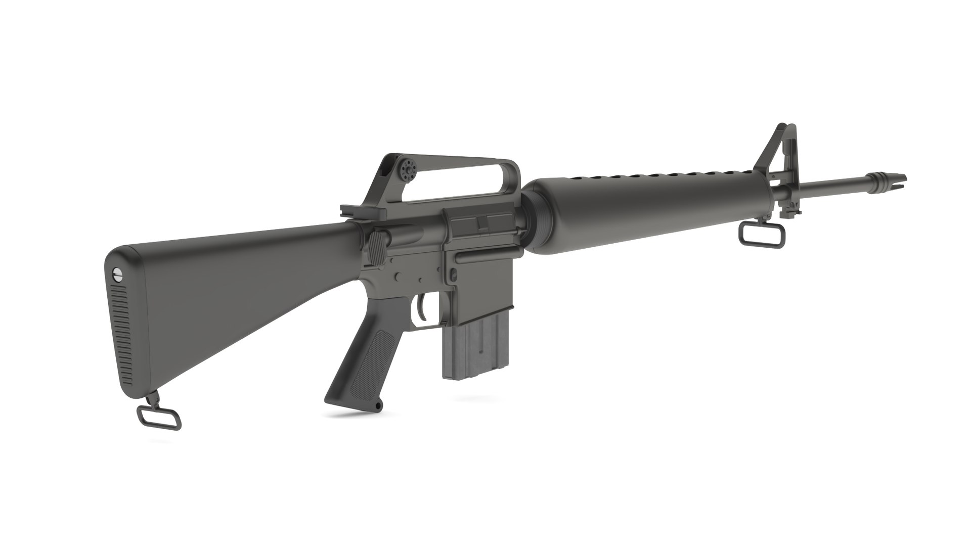 Assault Rifle Xm16E1 3D Model - TurboSquid 2363385