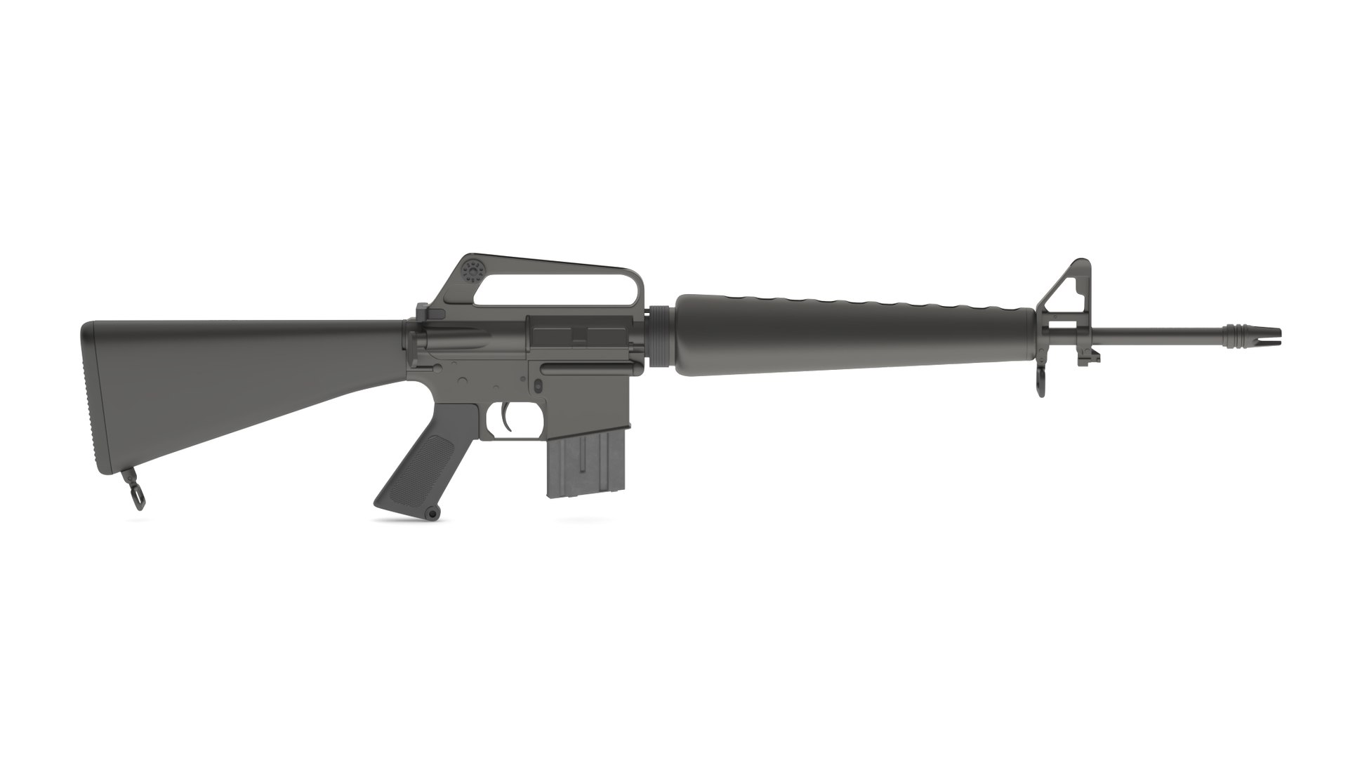 Assault Rifle Xm16E1 3D Model - TurboSquid 2363385