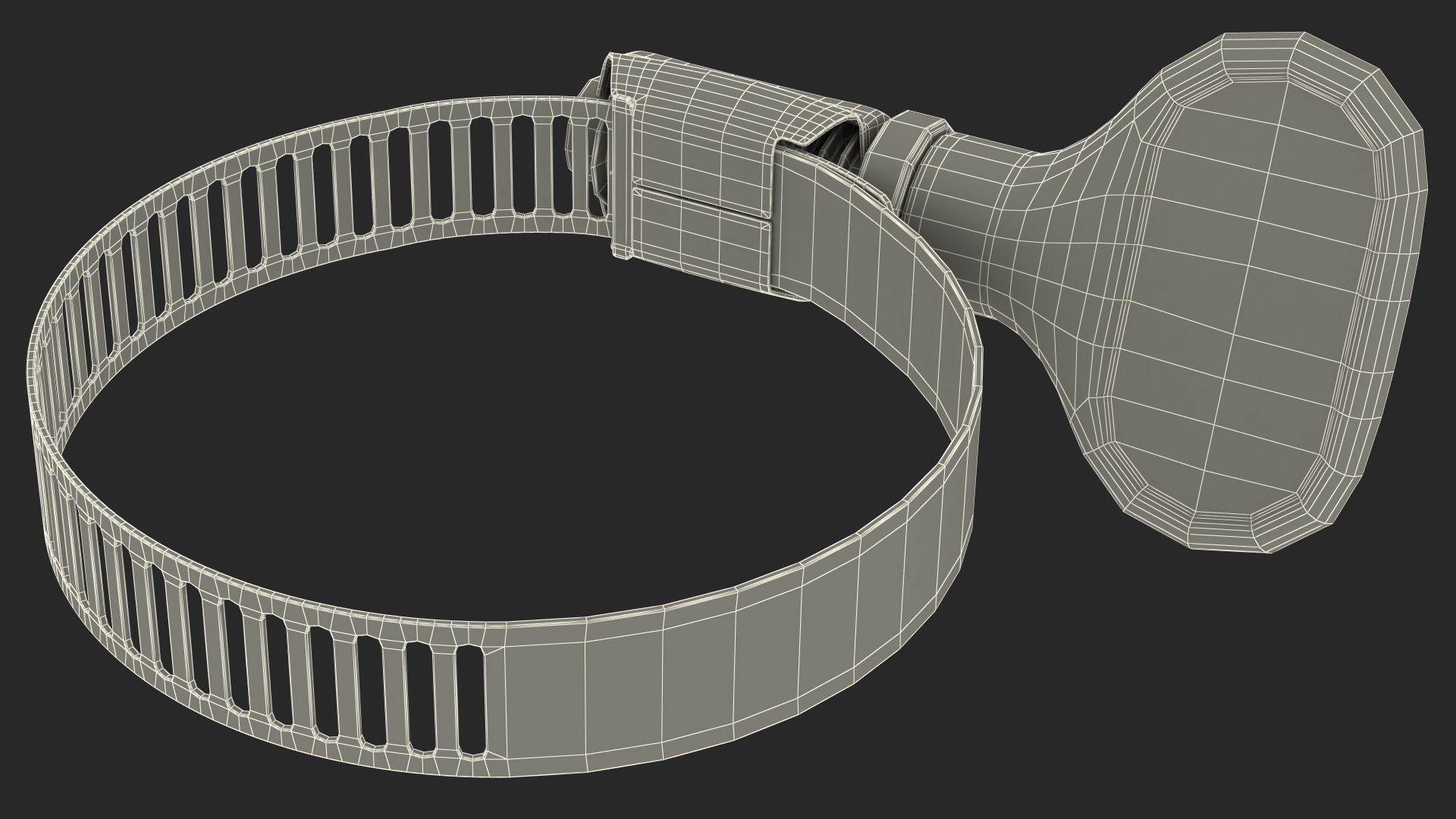 Worm Gear Hose Clamp With Key 30 44mm 3D - TurboSquid 1810258