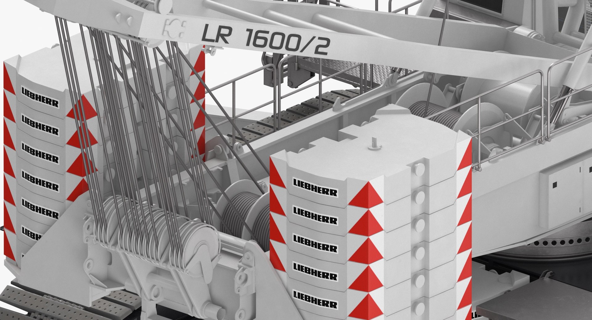 Liebherr LR 1600 2 SL 102m White 3D model - TurboSquid 1714988
