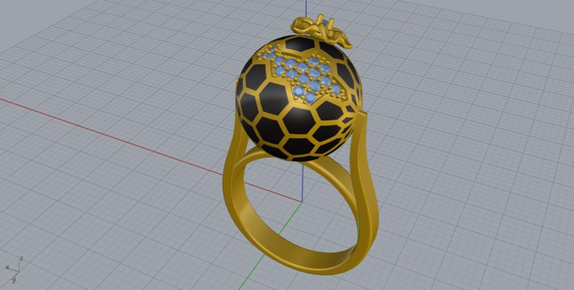 3D Beehive Ring - TurboSquid 1994009