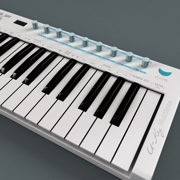 usb midi keyboard u-key 3d model