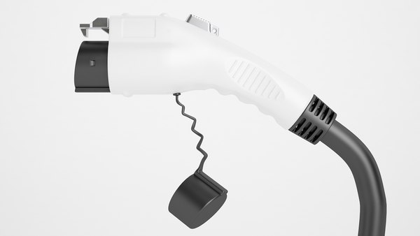 3D ev charging plug model - TurboSquid 1710020