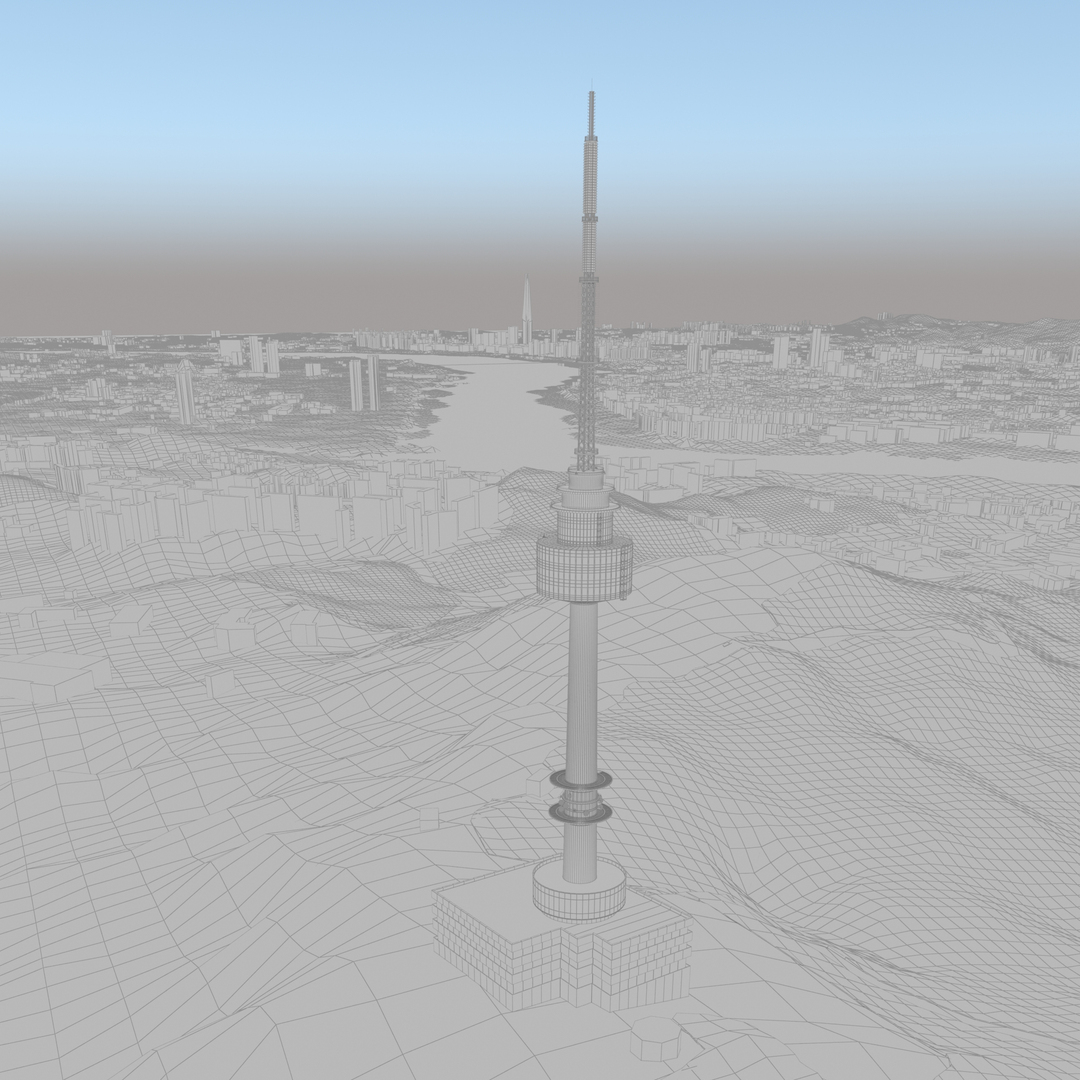 3D Namsan Tower Seoul and Environment model - TurboSquid 1786676