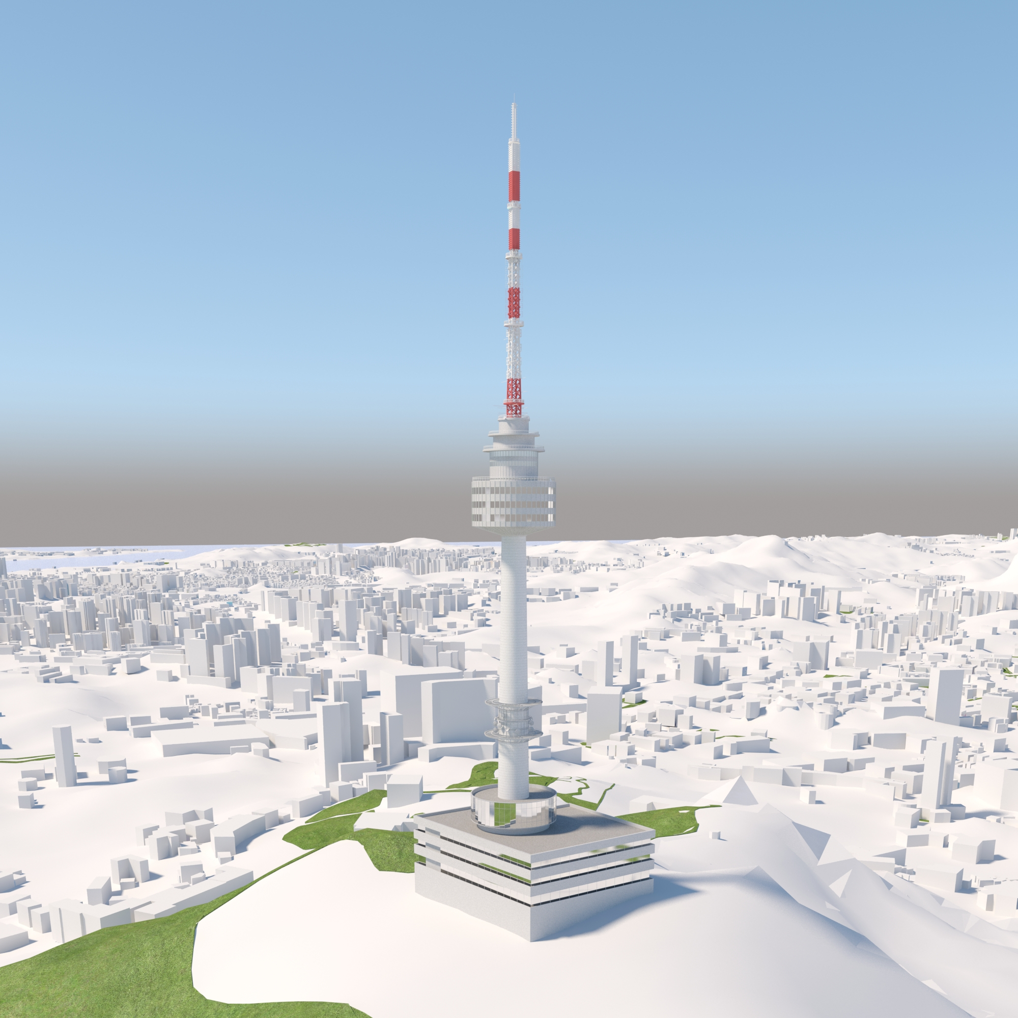 3D Namsan Tower Seoul and Environment model - TurboSquid 1786676