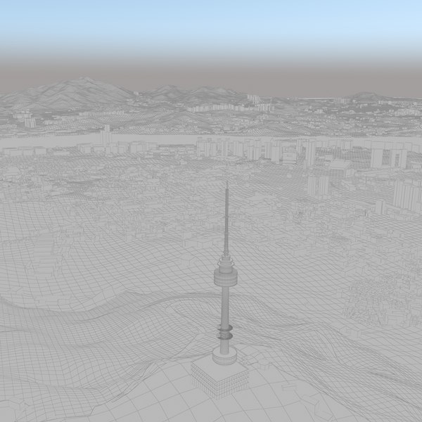 3D Namsan Tower Seoul and Environment model - TurboSquid 1786676