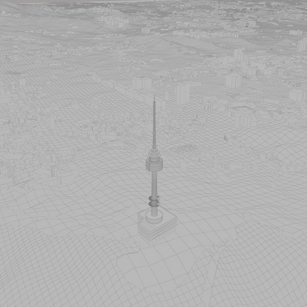 남산타워 서울과 환경 3D 모델 - TurboSquid 1786676