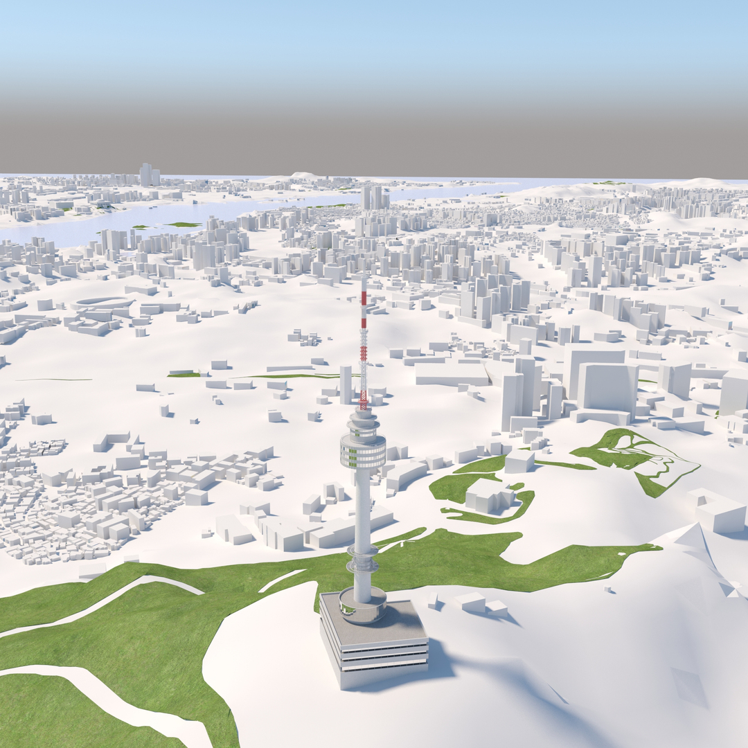 3D Namsan Tower Seoul and Environment model - TurboSquid 1786676