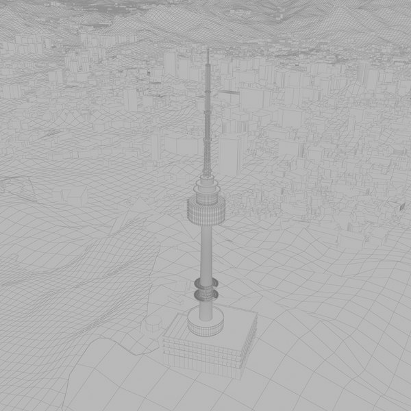 3D Namsan Tower Seoul and Environment model - TurboSquid 1786676
