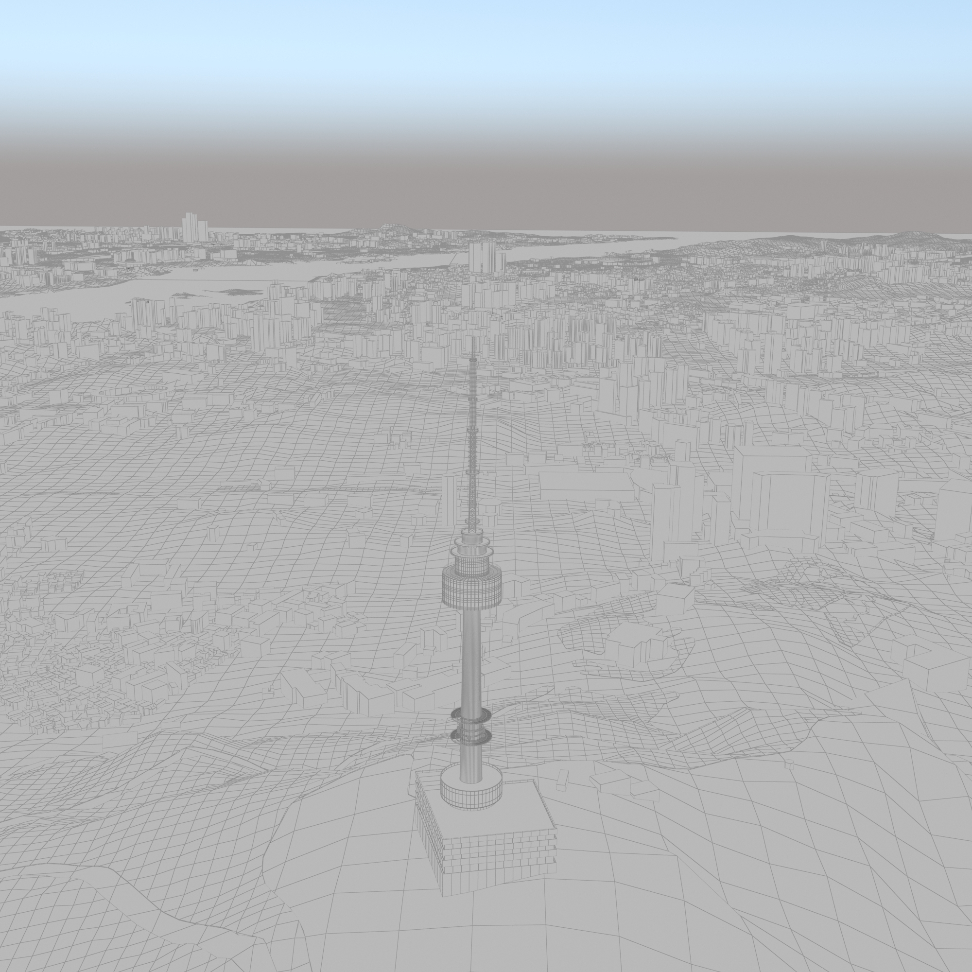 3D Namsan Tower Seoul and Environment model - TurboSquid 1786676
